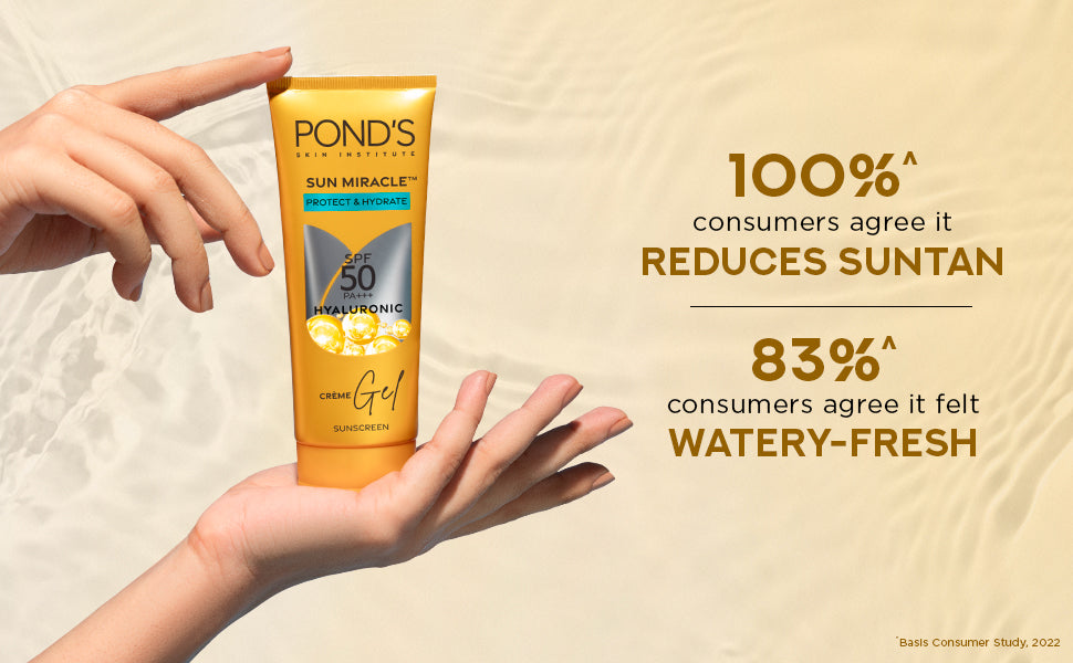 Buy Pond's Sun Miracle SPF 50 PA+++ Crème Gel Sunscreen – Pond's India