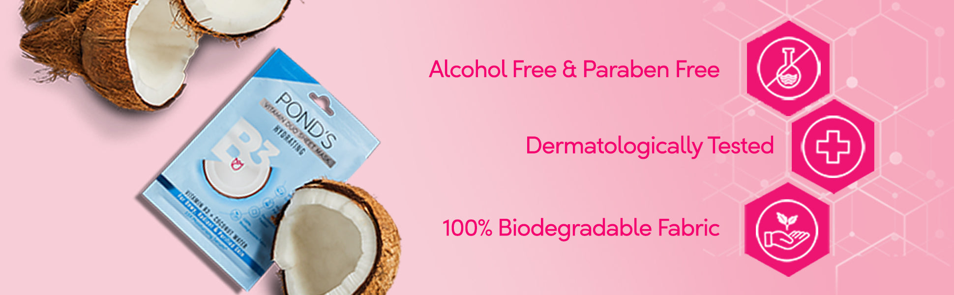 POND'S Hydrating Sheet Mask With 100% Natural Coconut Water & Vitamin ...