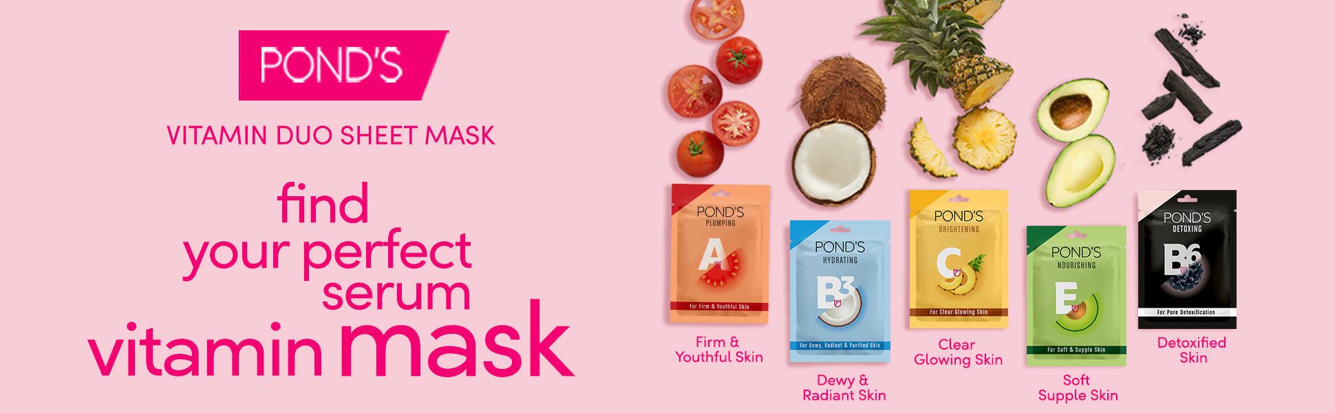 POND'S Hydrating Sheet Mask With 100% Natural Coconut Water & Vitamin ...