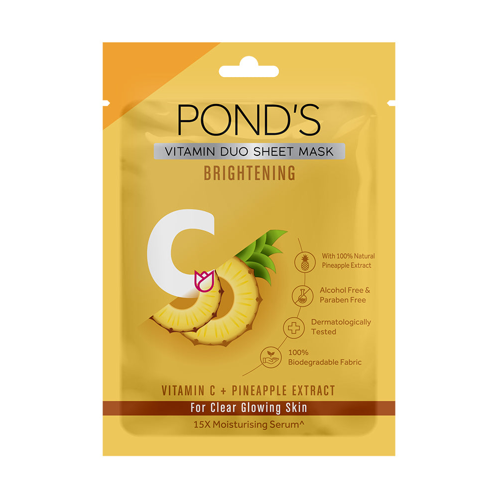 POND'S Vitamin C Brightening Sheet Mask With 100% Natural Pineapple ...